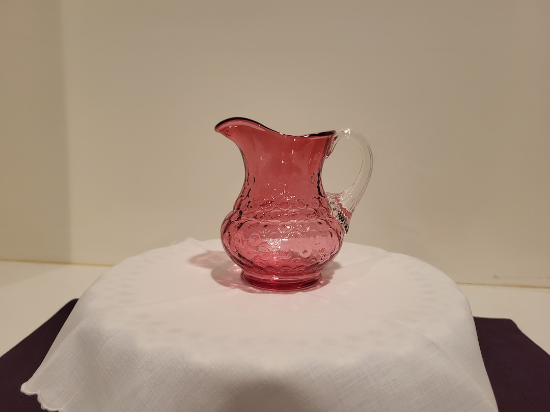 Fenton Glass Ruby Overlay Cased Glass Pitcher Circa 1950s - Etsy