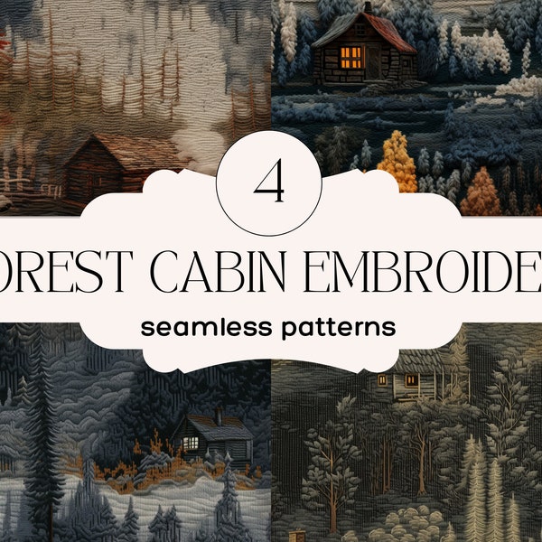 Cabin Embroidery - Etsy