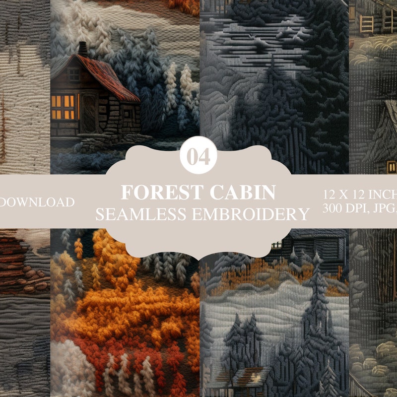 Cabin Embroidery - Etsy