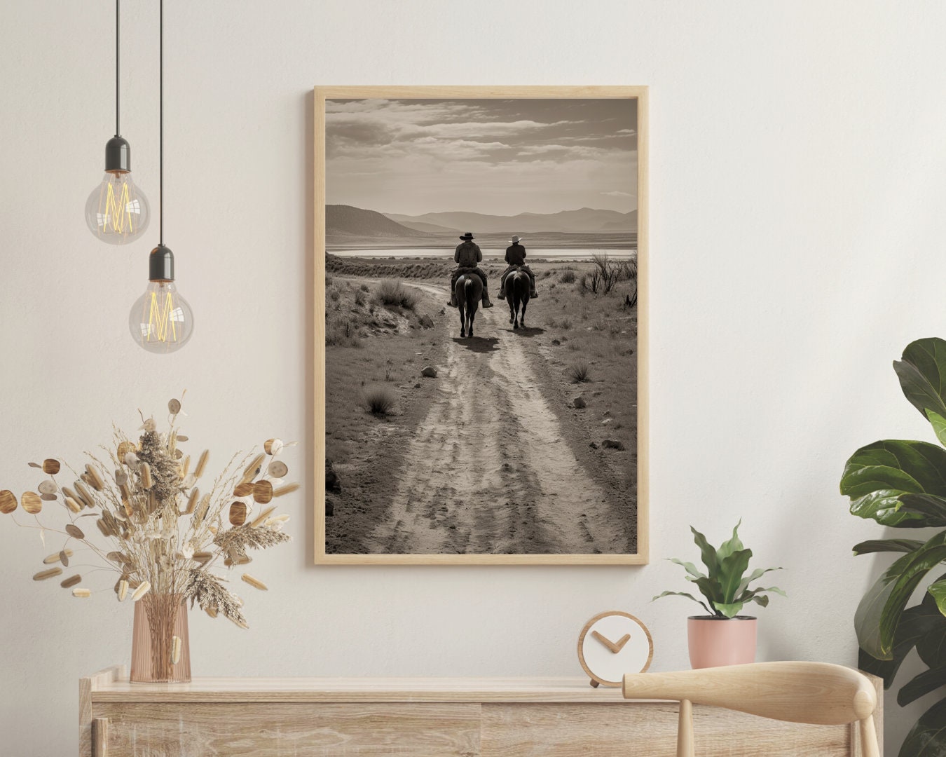 Western Cowboy Photo Print of Cowboy Riding Horse Digital Print Cowboys ...