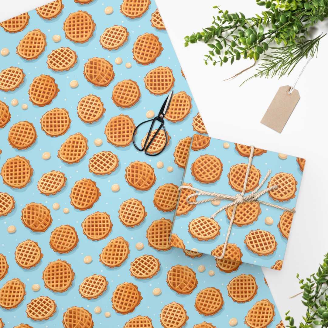 Kids Waffle Wrapping Paper for Kids Baby Shower Gift Wrap Breakfast ...