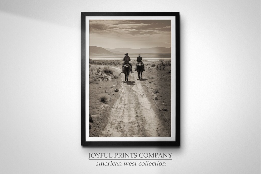 Western Cowboy Photo Print of Cowboy Riding Horse Photo Print Cowboys ...