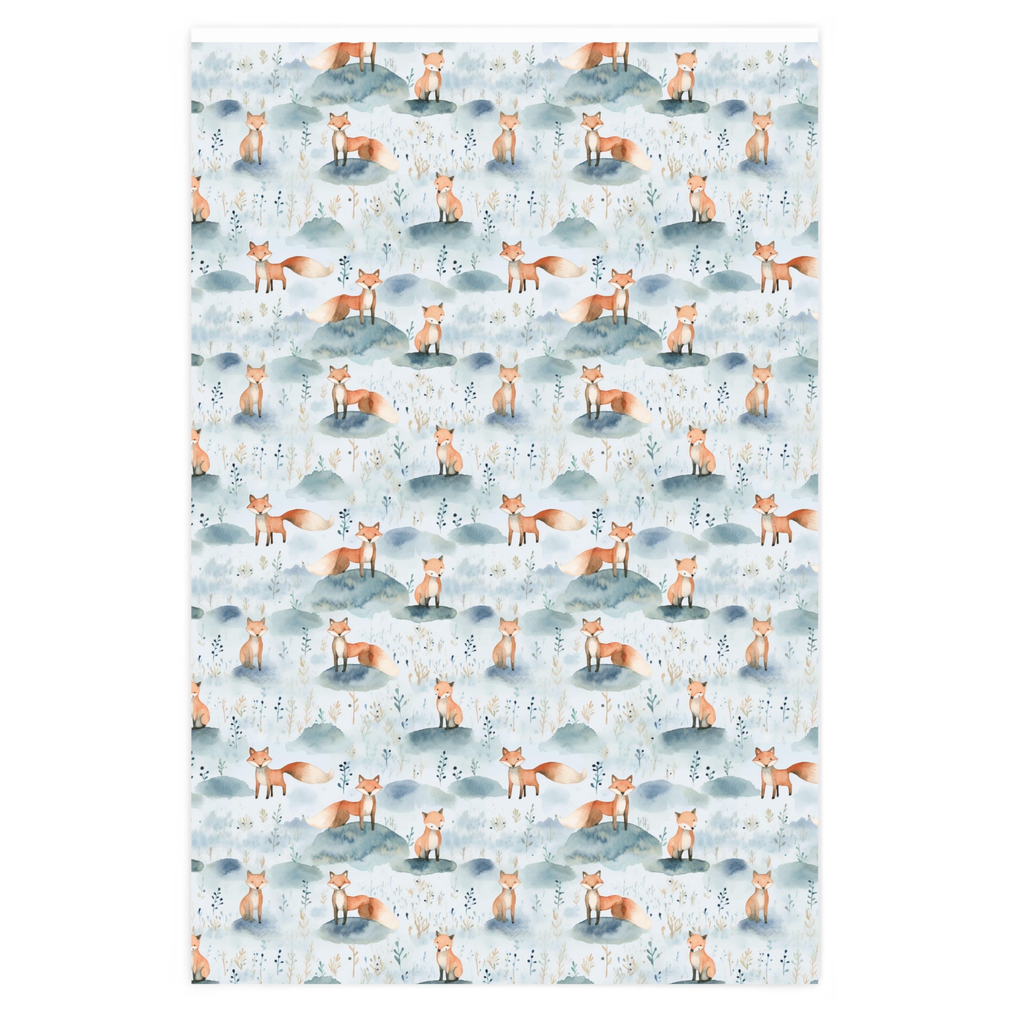 Fox Wrapping Paper for Baby Shower Wrapping Paper Fox Gift Wrap for ...