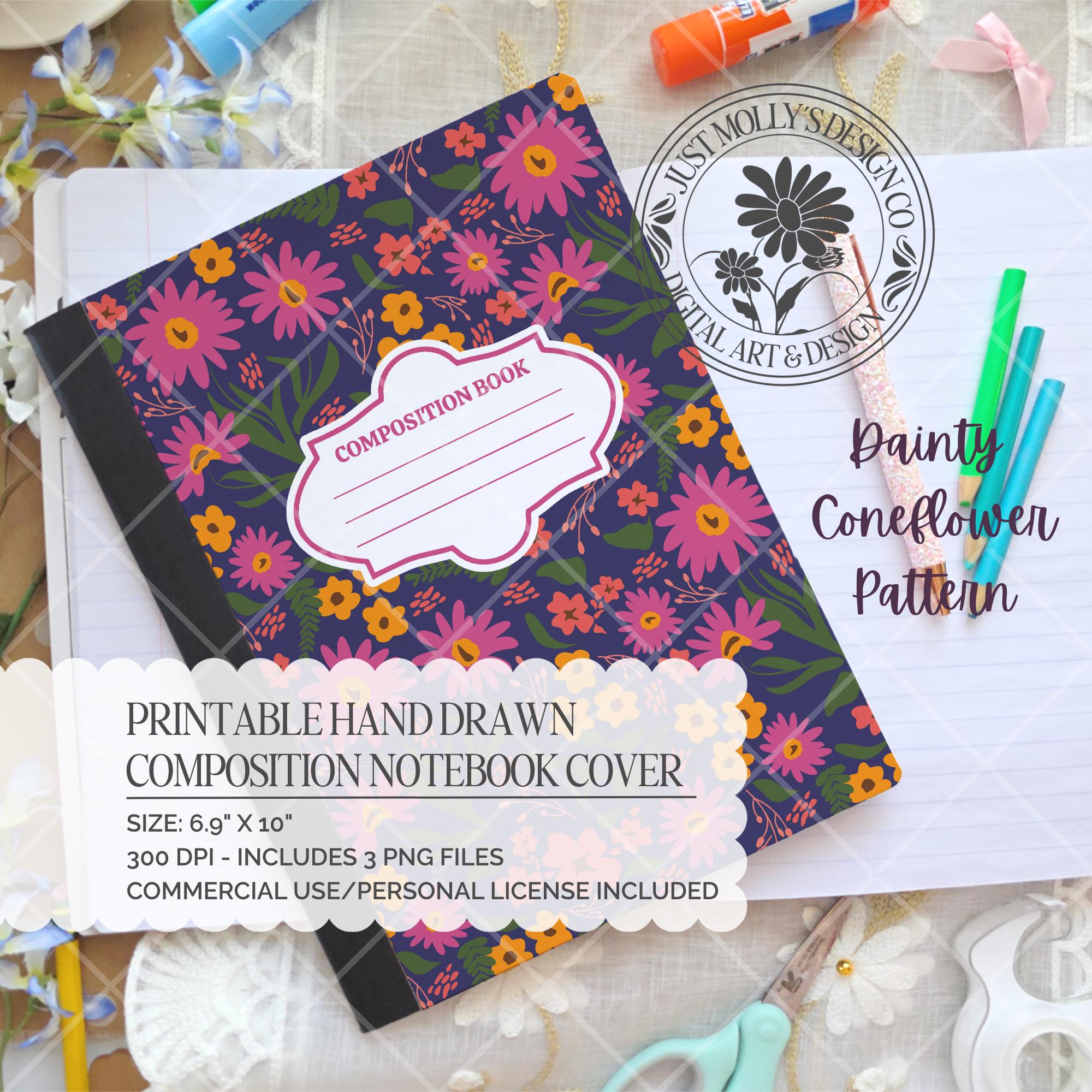 Printable Composition Notebook Cover PNG Download File Back to School ...