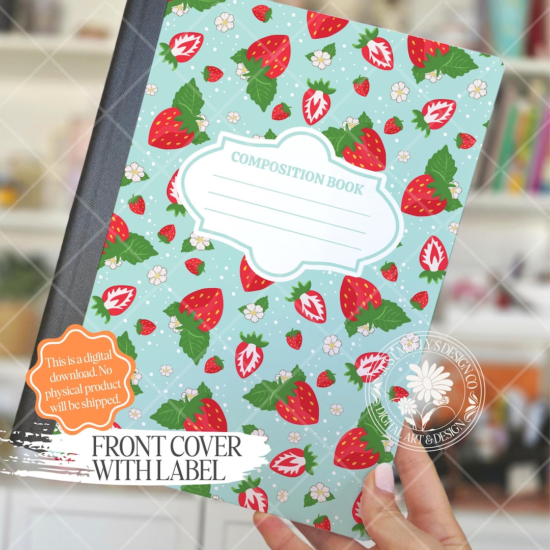 Printable Composition Notebook Cover PNG Download File Back to School ...