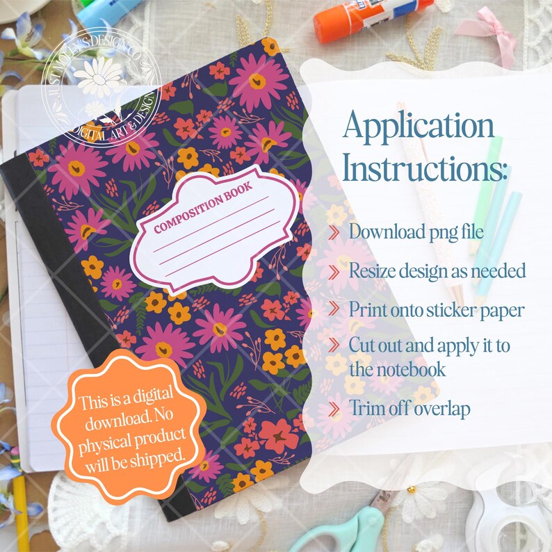 Printable Composition Notebook Cover PNG Download File Back to School ...