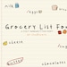 Grocery List Font A Cozy Handwriting Font for iPad Note-taking, Lists ...