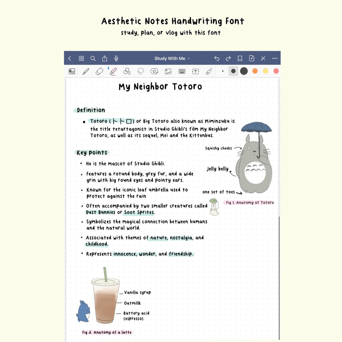 Aesthetic Note-taking Font - A Clean and Contemporary Handwritten ...