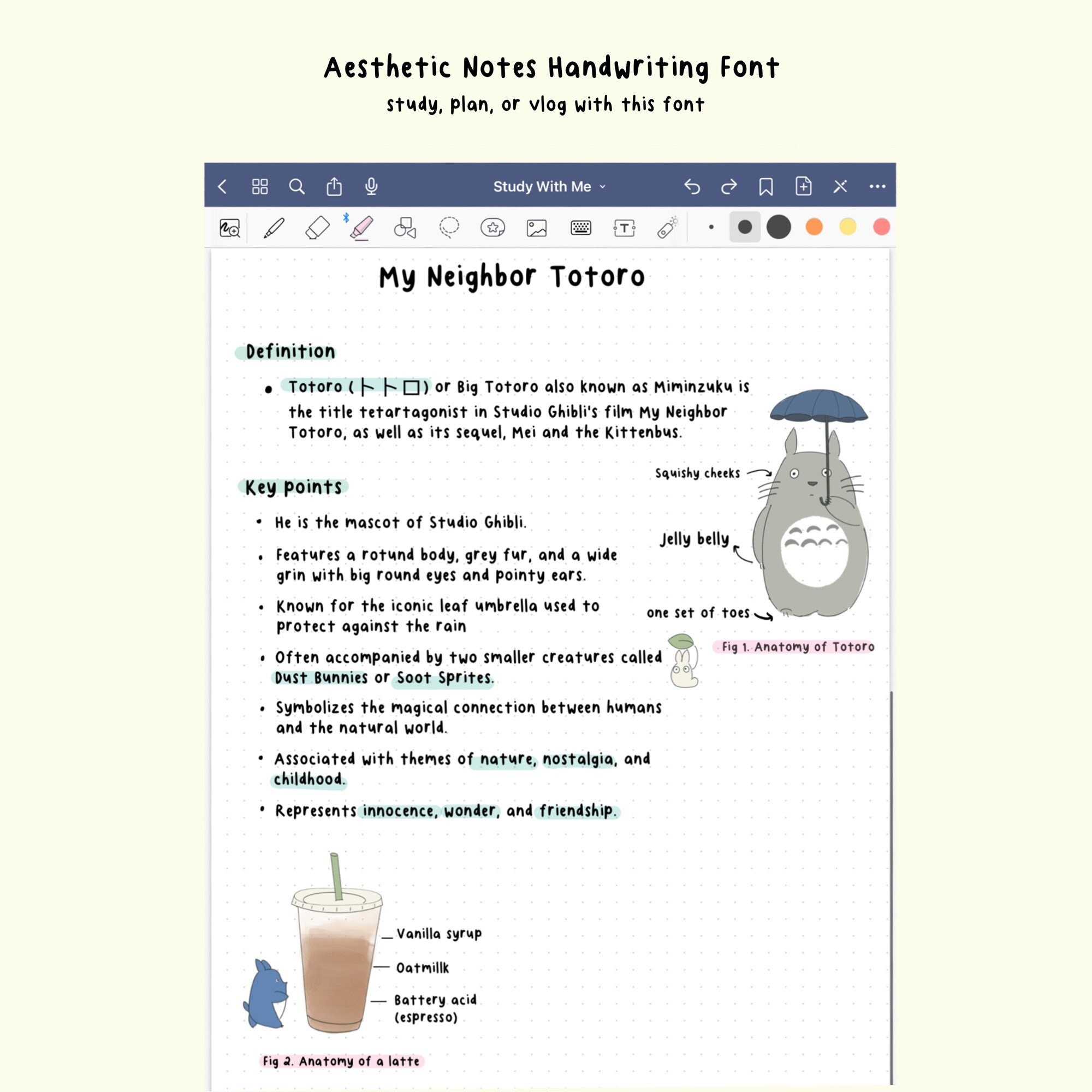 Aesthetic Note-taking Font - A Clean and Contemporary Handwritten ...