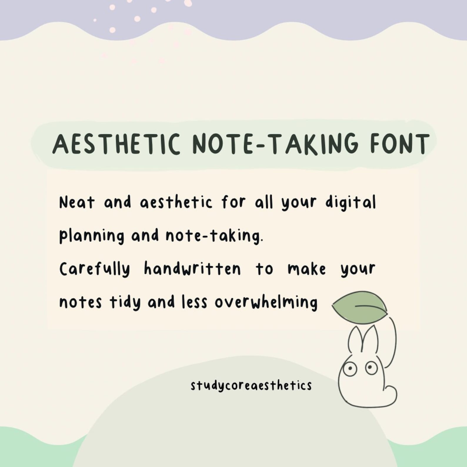 Aesthetic Note-taking Font - A Clean and Contemporary Handwritten ...