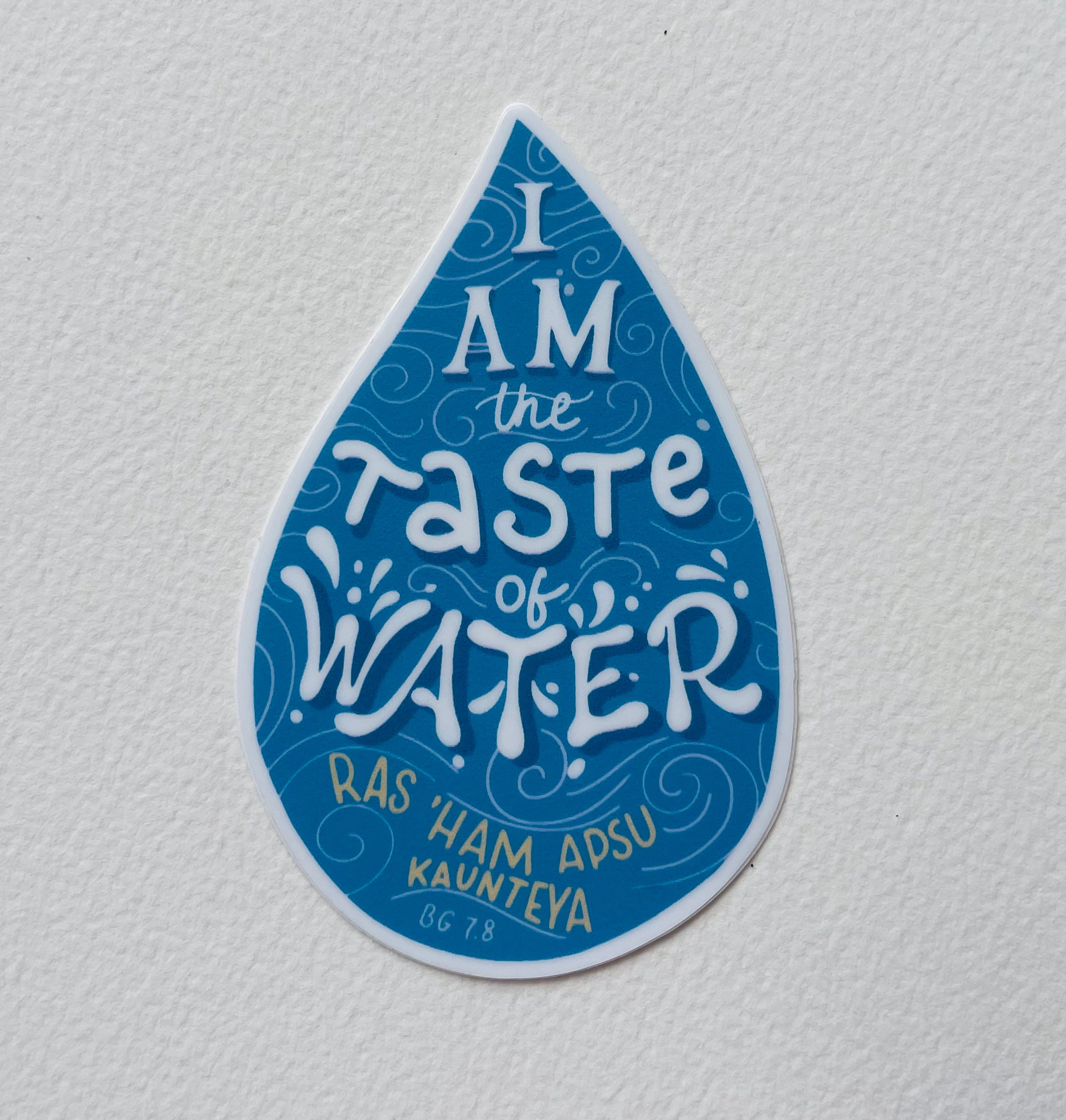 Stickers Bahagavad Gita Verse 7.8 Krishna Wisdom Spiritual Knowledge ...