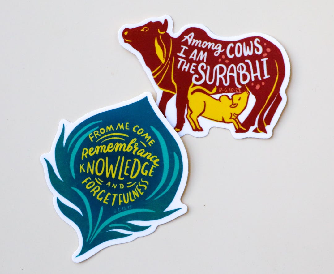 Stickers Bhagavad-gita Krishna Wisdom Spiritual Knowledge Devotional ...