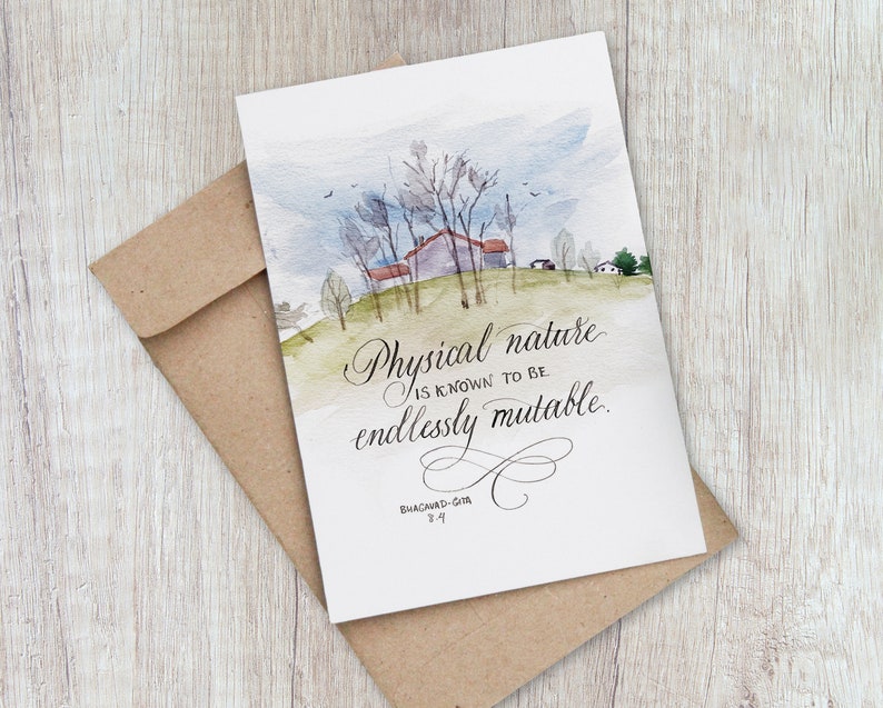Bhagavad-gita Quotes Gift Cards - Etsy