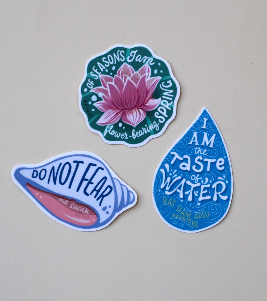 Stickers Bhagavad Gita Verse Krishna Wisdom Spiritual Knowledge ...