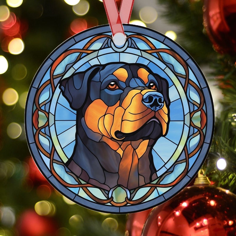 Rottweiler Stained Glass - Etsy