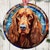 Personalized Irish Setter Stained Glass Effect Metal Christmas Ornament ...