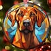 Personalized Irish Setter Stained Glass Effect Metal Christmas Ornament ...