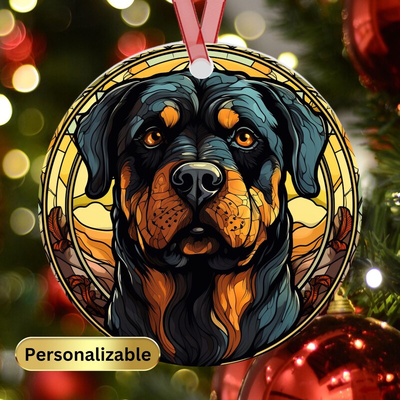 Rottweiler Stained Glass - Etsy