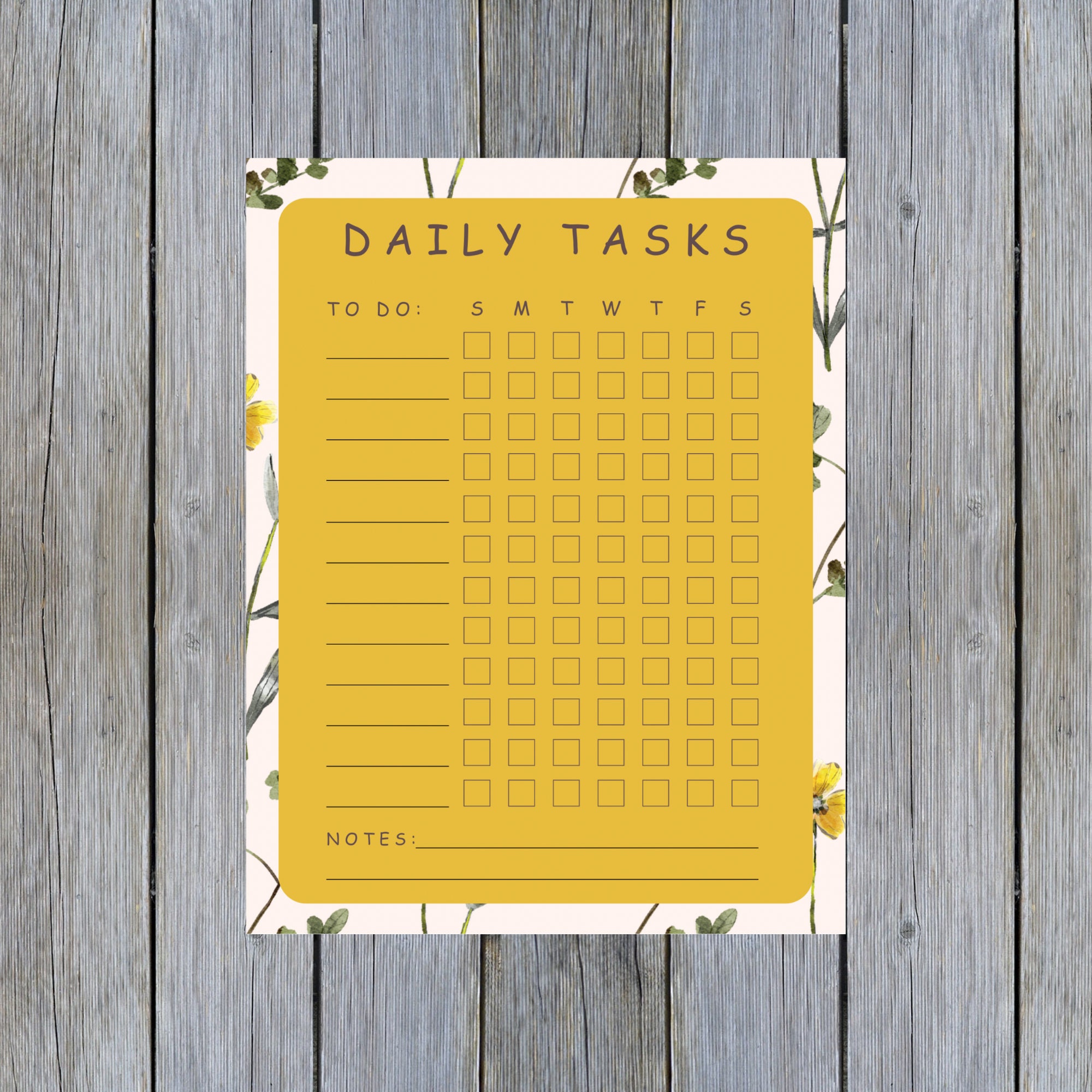 Daily Tasks Printable to Do List Daily Task Planner Daily - Etsy