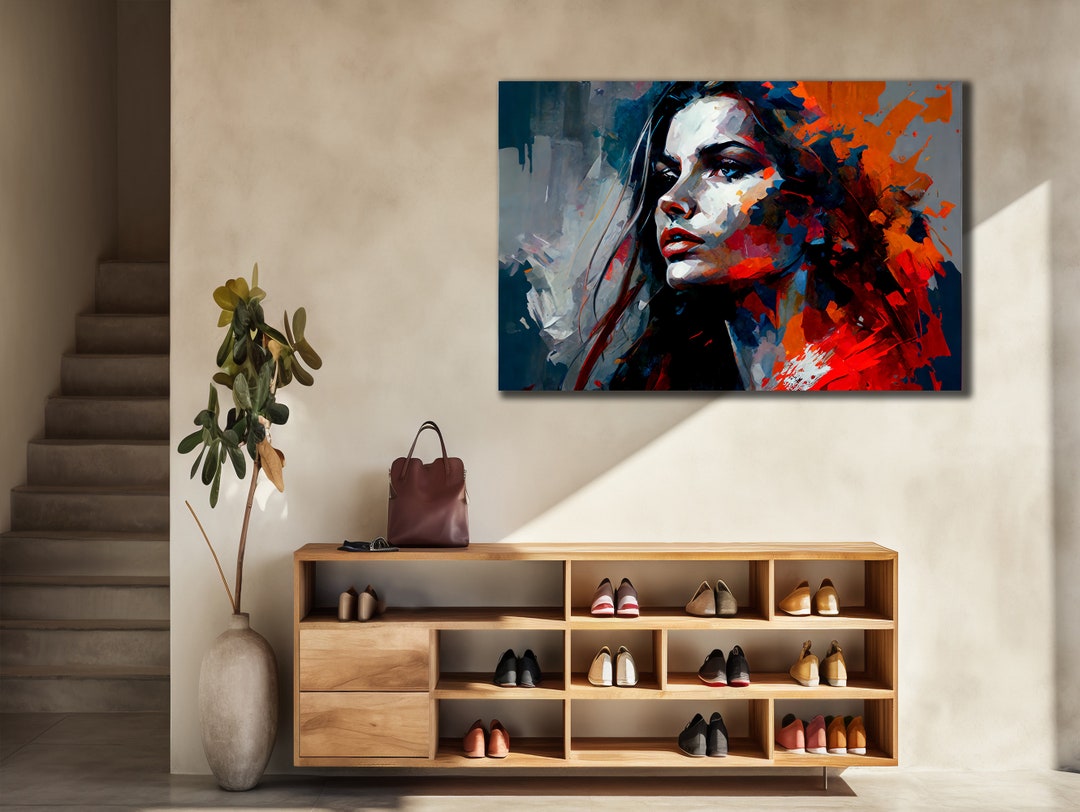 3d Painted Face Wall Art, Canvas Print, Living Room Canvas, Free ...