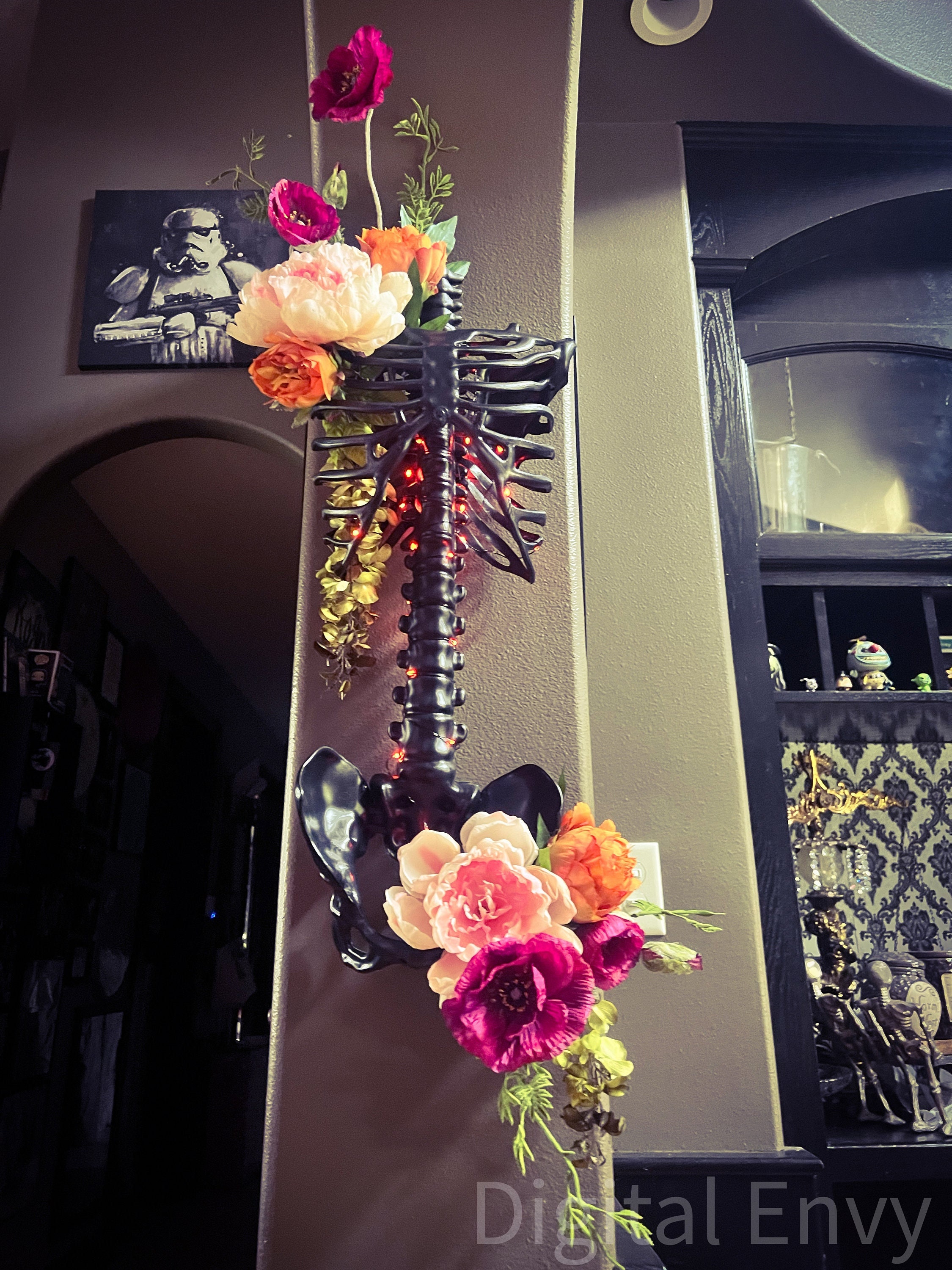 Custom Made to Order Floral Rib Cage Skeleton Wall Hanging - Etsy