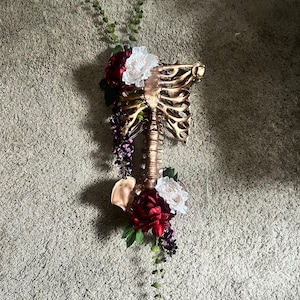 Custom Made to Order Floral Rib Cage Skeleton Wall Hanging - Etsy