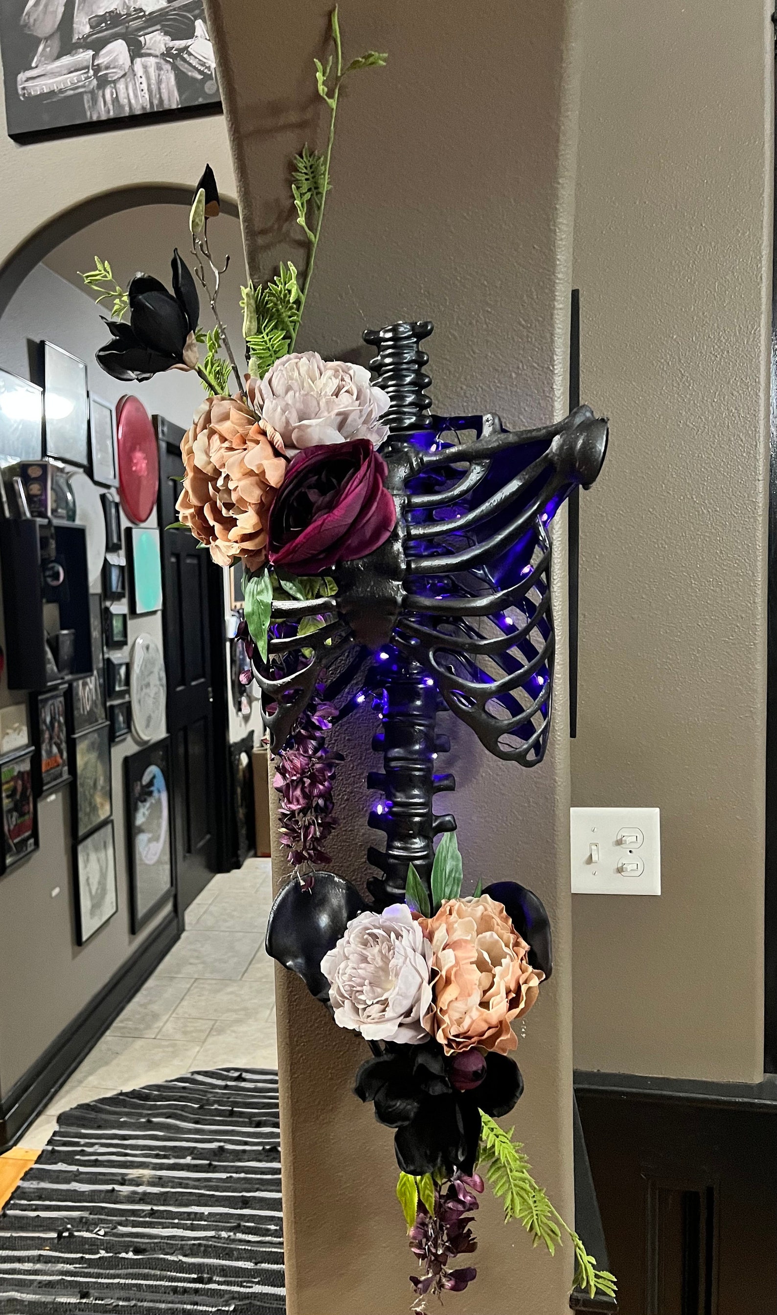 Custom Made to Order Floral Rib Cage Skeleton Wall Hanging - Etsy