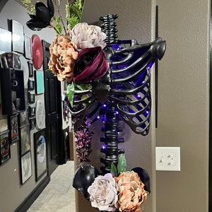 Custom Made to Order Floral Rib Cage Skeleton Wall Hanging - Etsy