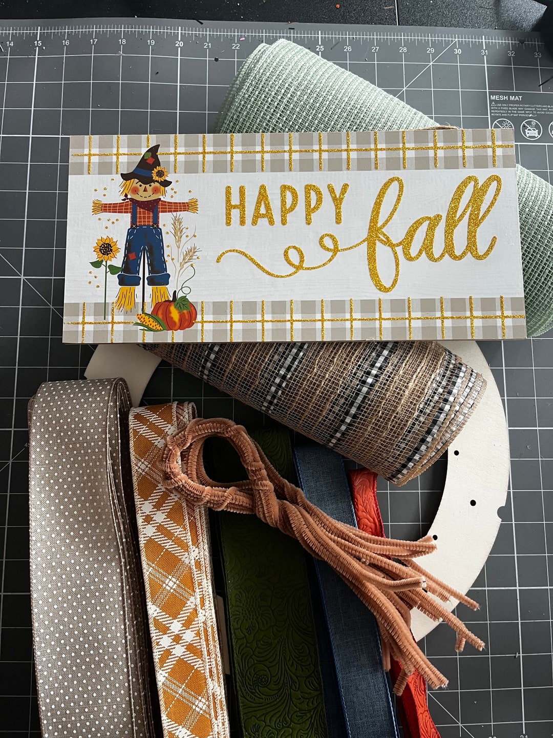 DIY Fall Wreath Kit, Front Door Wreath Kit, DIY Wreath, Autumn Harvest ...