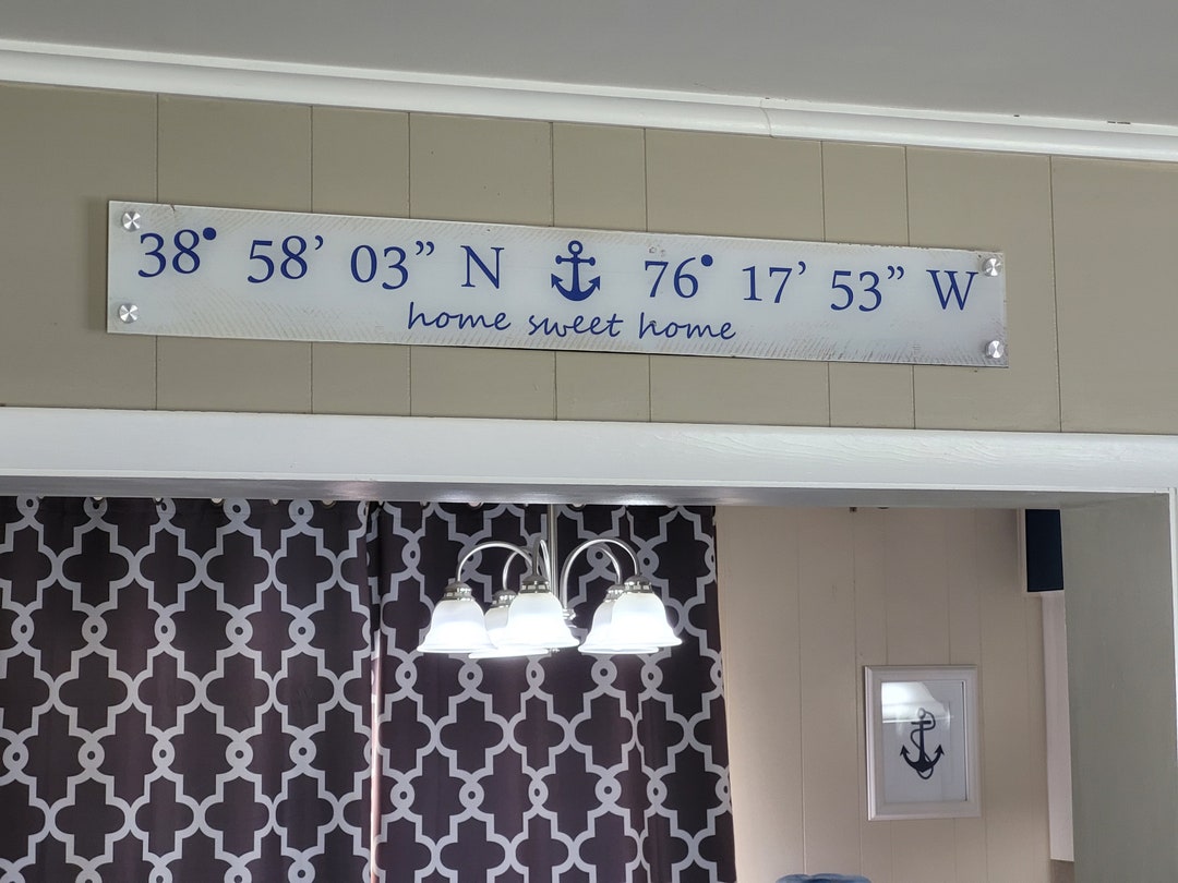 Custom Location Sign, Coordinate Sign, Housewarming Gift, Realtor Gift ...