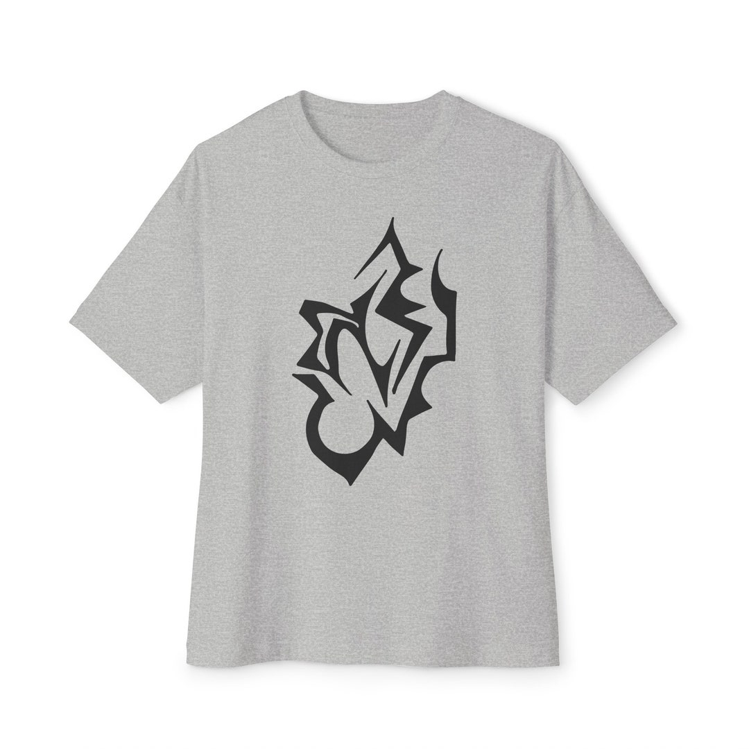 Unisex Oversized Boxy Tee, Abstract T-shirt, Ink Art T-shirt, Modern ...
