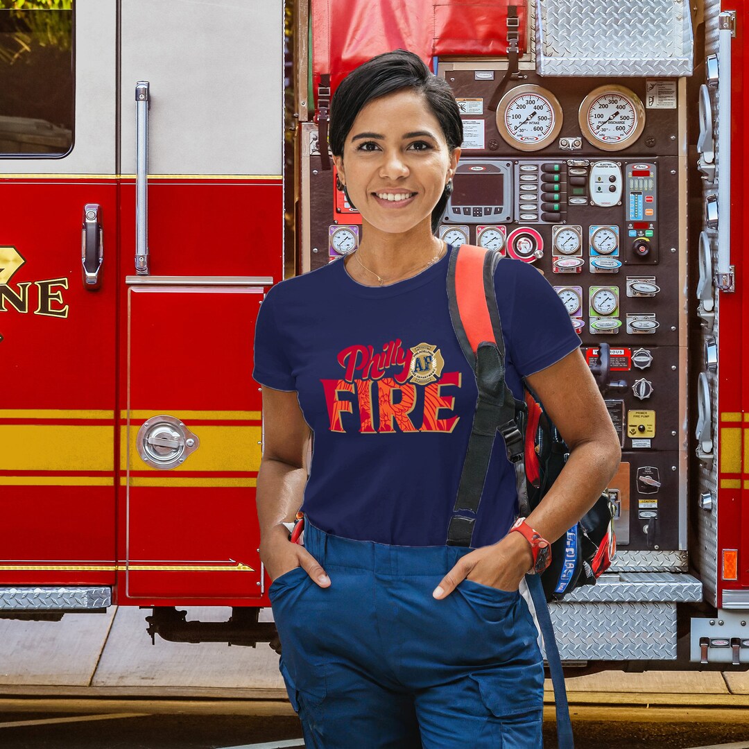 Philly Firefighter Tee: Women's Ringspun Cotton First Responder Shirt ...