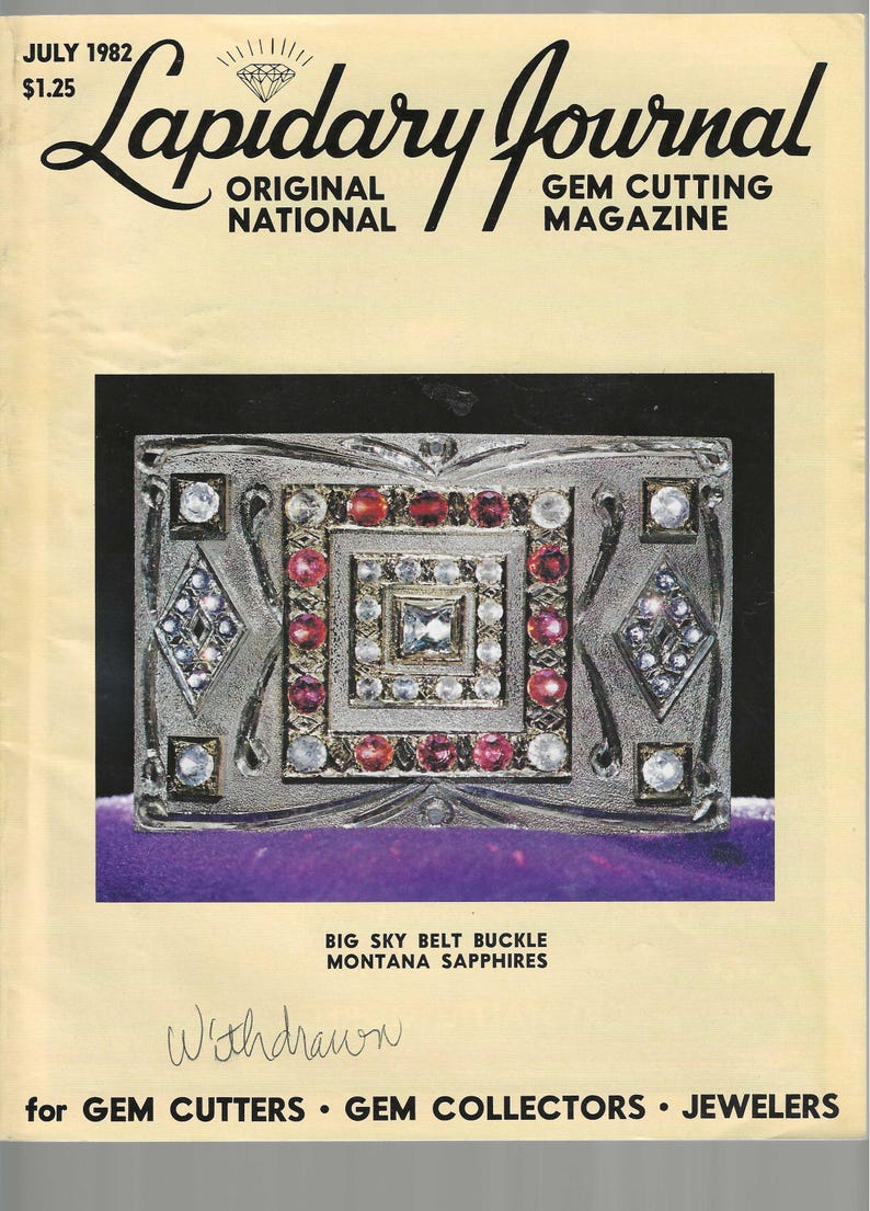 July 1982 Lapidary Journal - Etsy