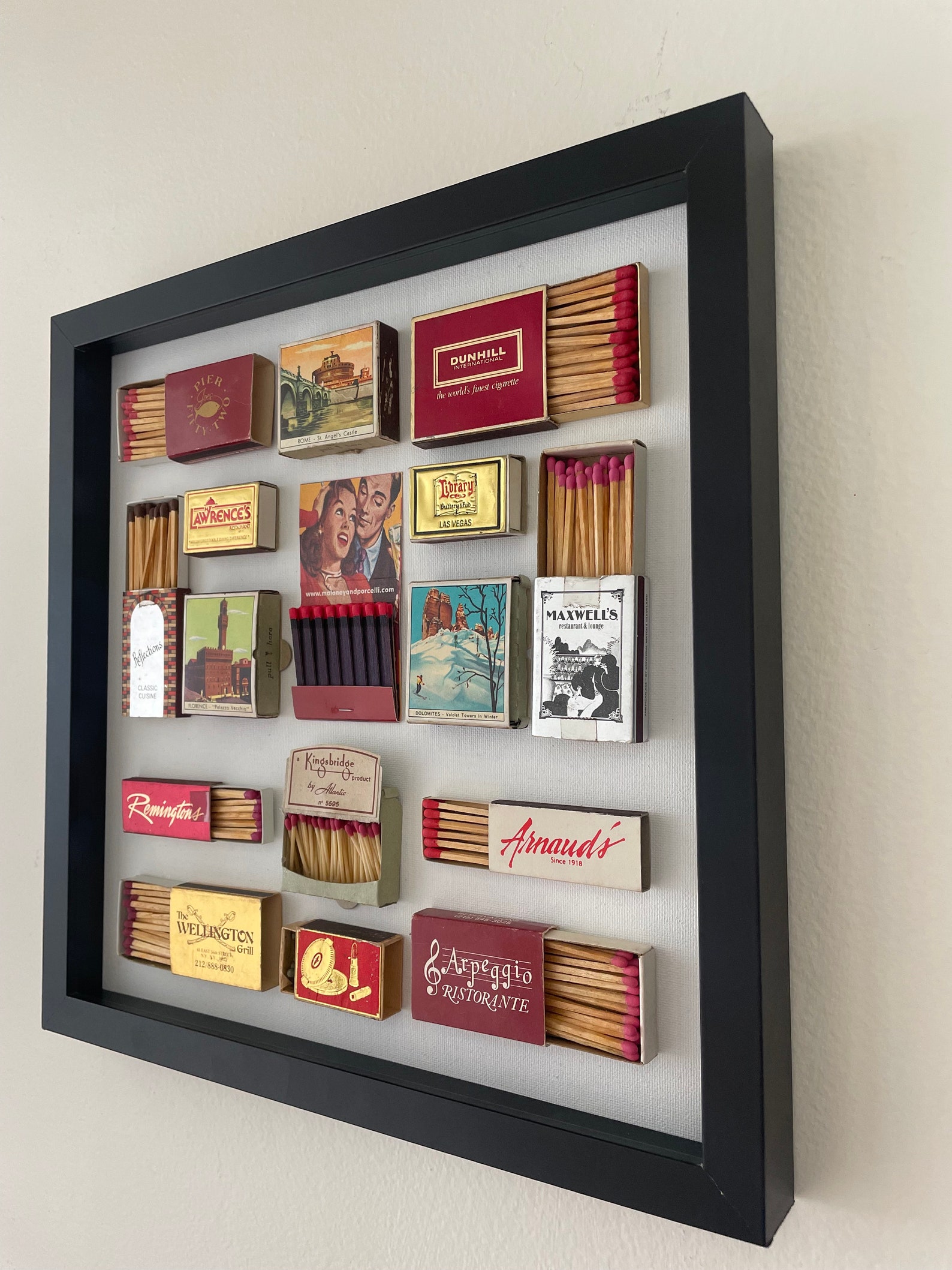 Custom Vintage Matchbook Artwork in Shadow Box Made to Order - Etsy
