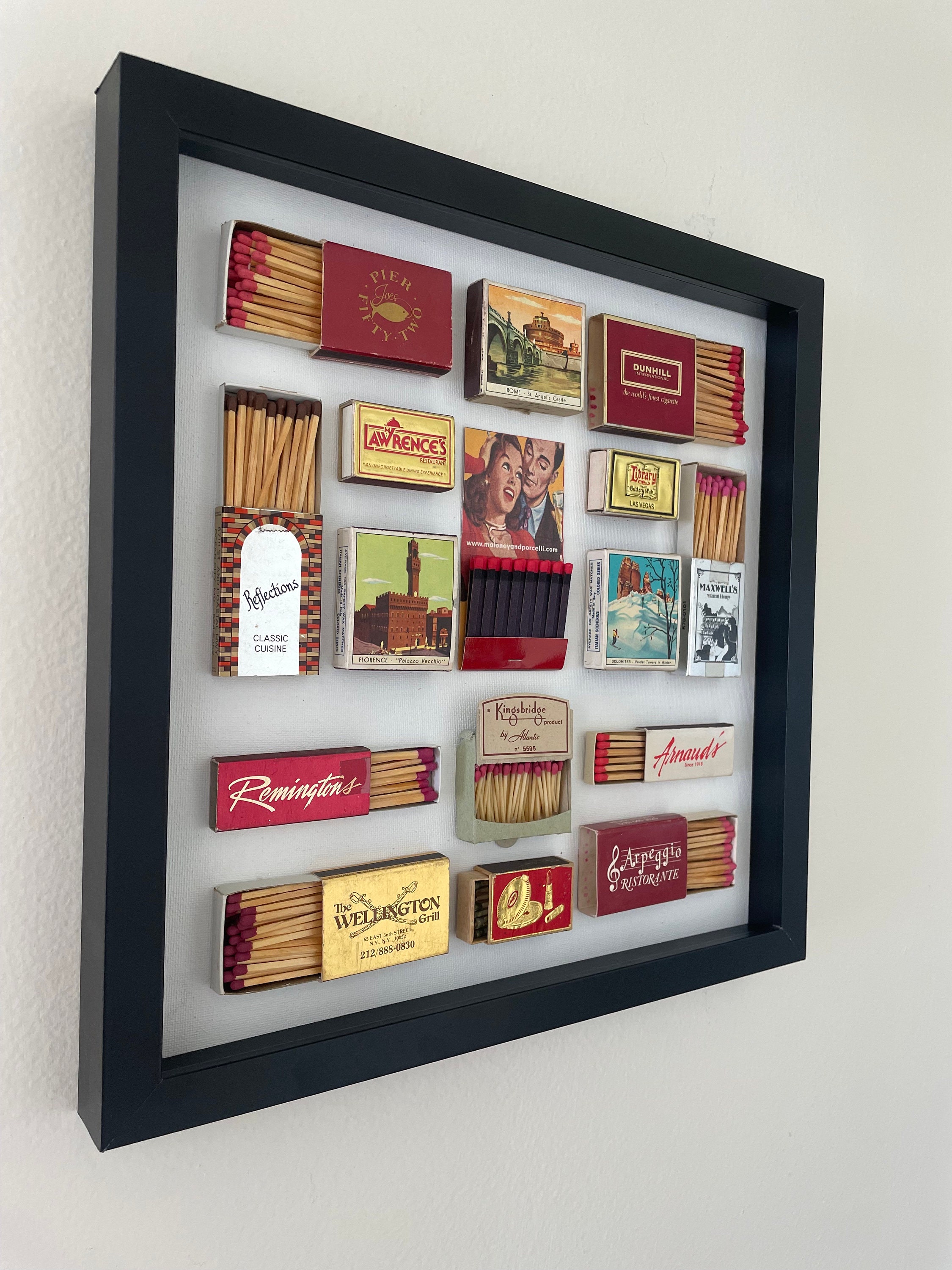 Custom Vintage Matchbook Artwork in Shadow Box Made to Order - Etsy