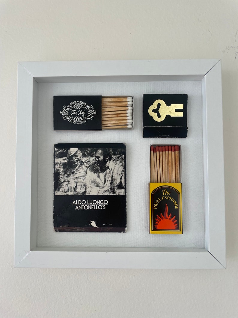 Vintage Matchbook Artwork in Shadow Box - Etsy