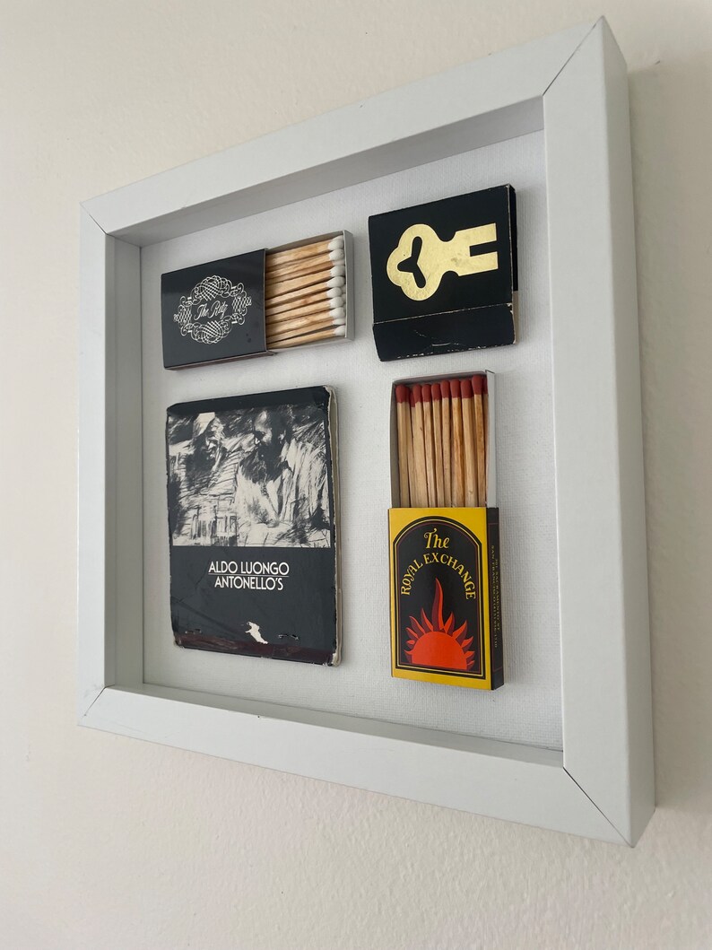 Vintage Matchbook Artwork in Shadow Box - Etsy