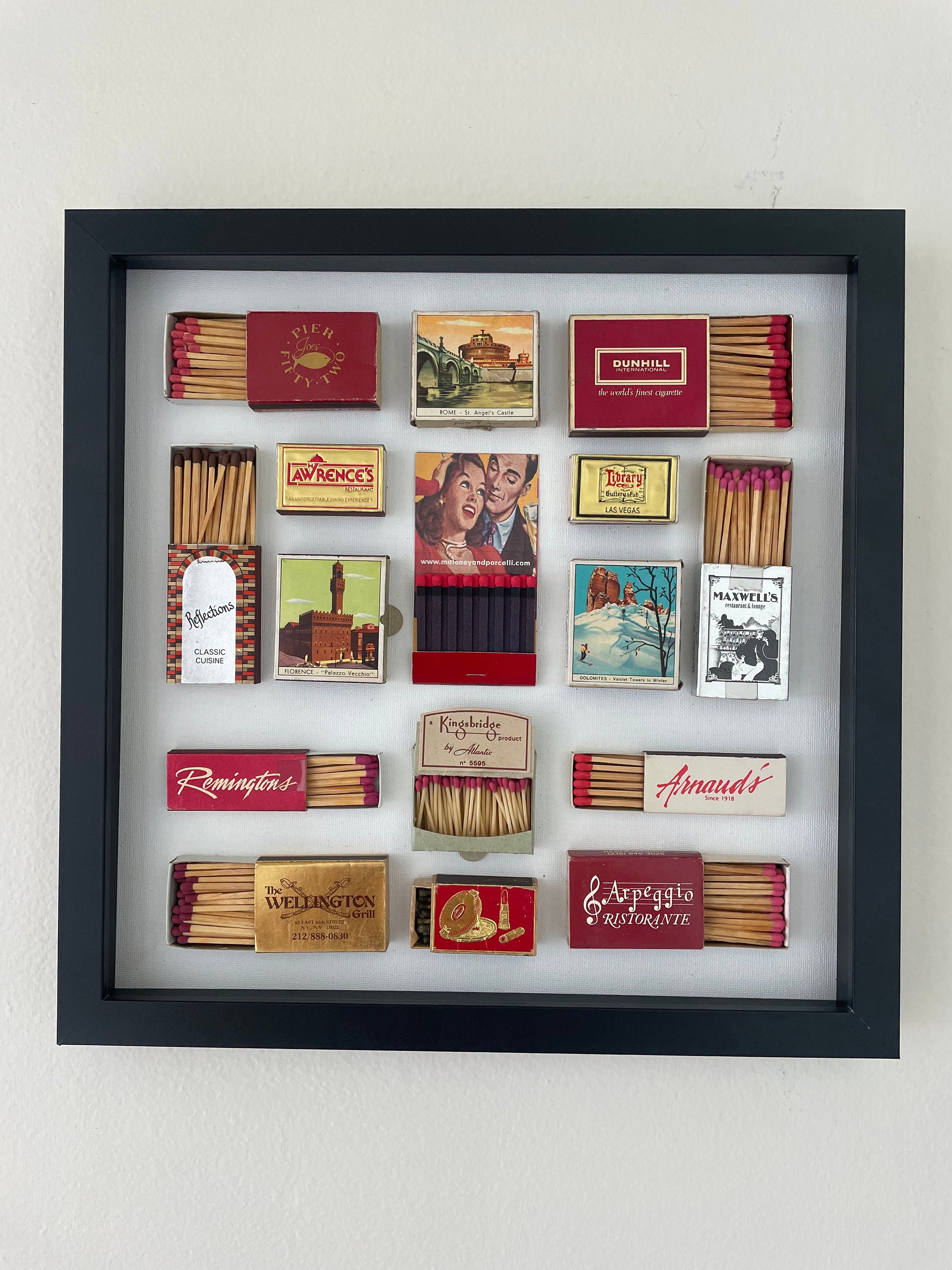 Custom Vintage Matchbook Artwork in Shadow Box Made to Order - Etsy