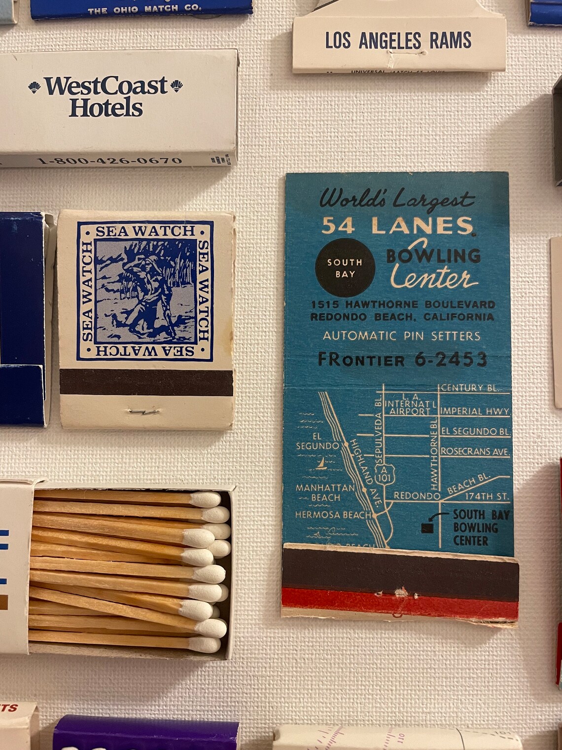 Blue and White LA Rams Vintage Matchbook Art Shadow Box - Etsy
