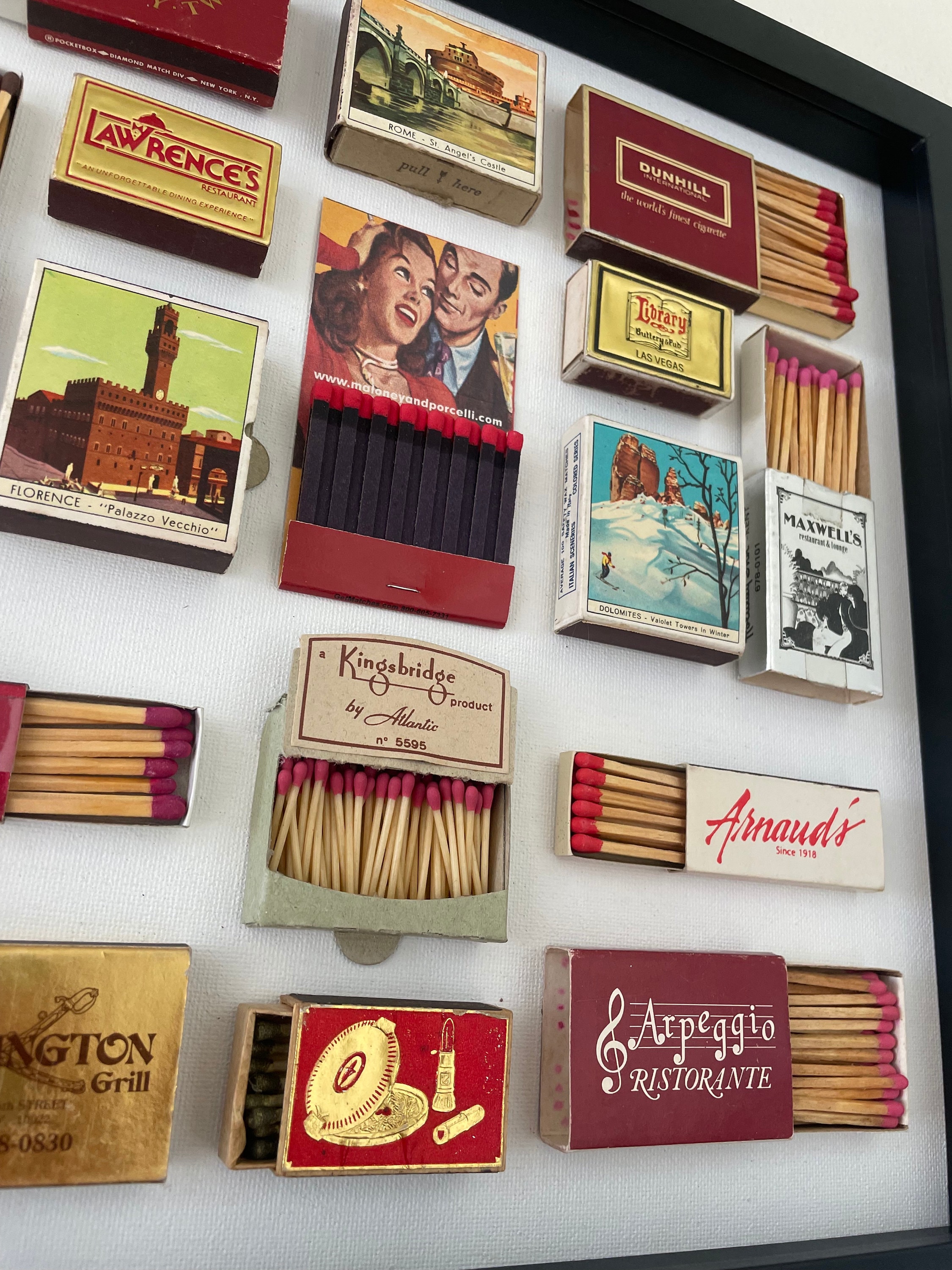 Custom Vintage Matchbook Artwork in Shadow Box Made to Order - Etsy