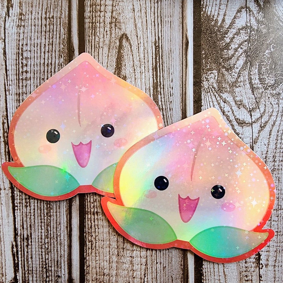 Overwatch Vinyl Sticker Holographic Pachimari Peach Waterproof Decal - Etsy