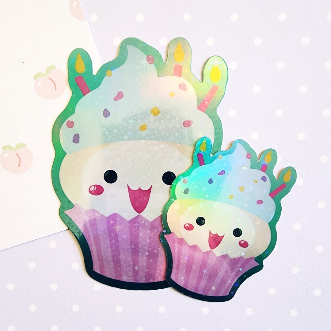 Overwatch Pachimari Cupcake Waterproof Holographic Vinyl Sticker Decal ...