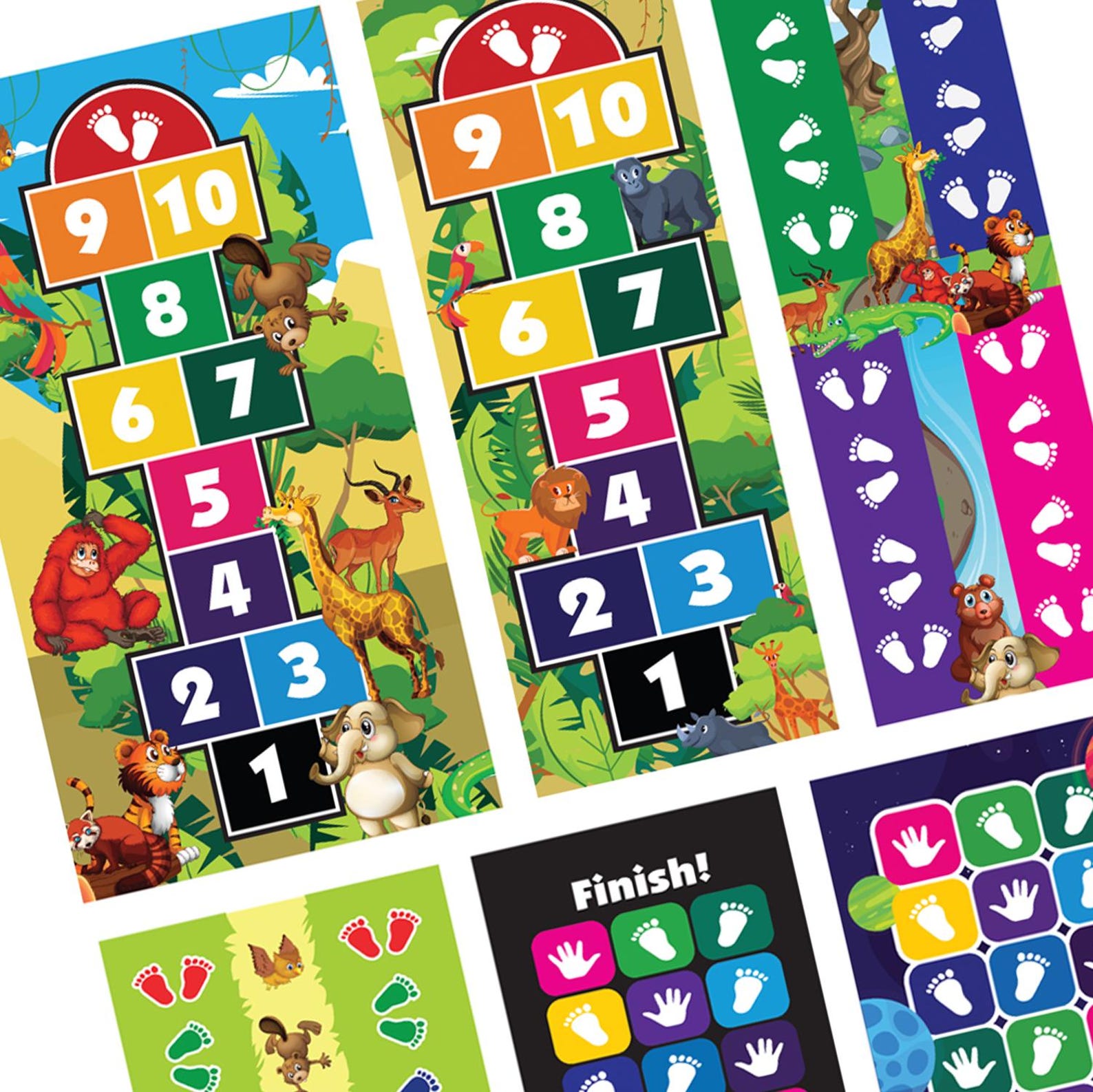 Family With Children I Printable Sensory Path Hopscotch: Kids' Hand ...