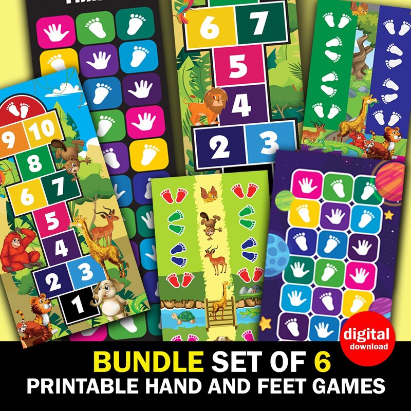 Hands and Feet Hopscotch - Etsy