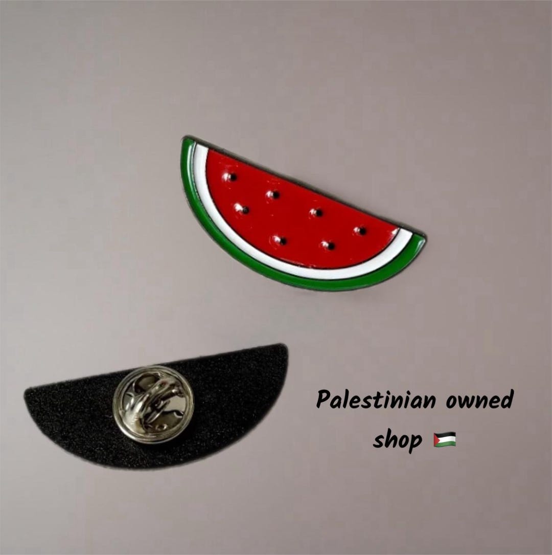 Watermelon Enamel Pin A Bold Symbol of Solidarity - Etsy