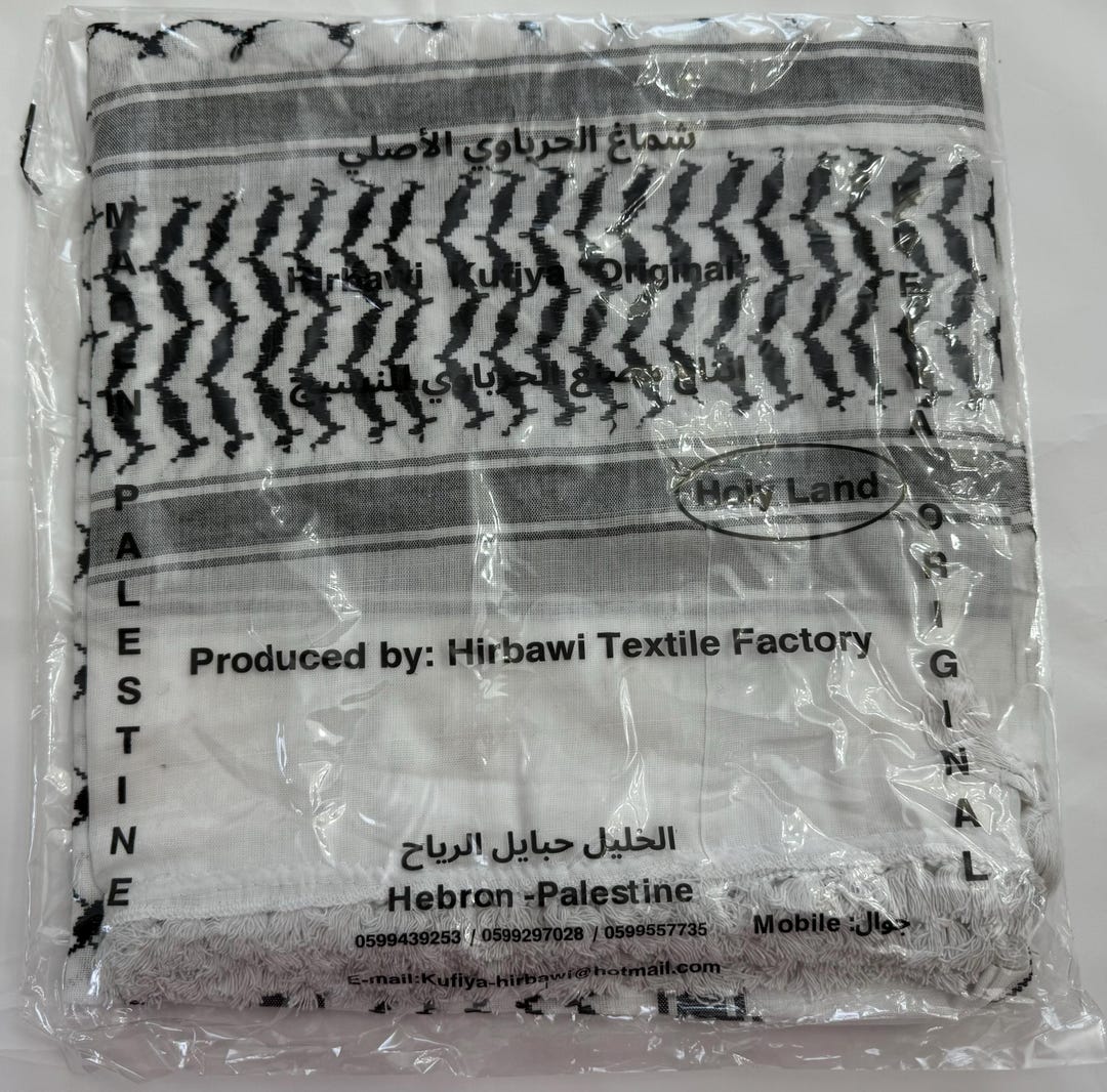 Hirbawi Keffiyeh Original Black and White Kufiya From Palestine - Etsy