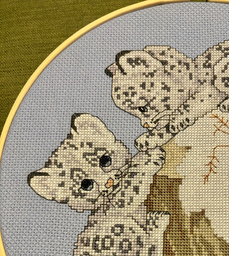 10 Snow Leopards Finished Cross Stitch - Etsy