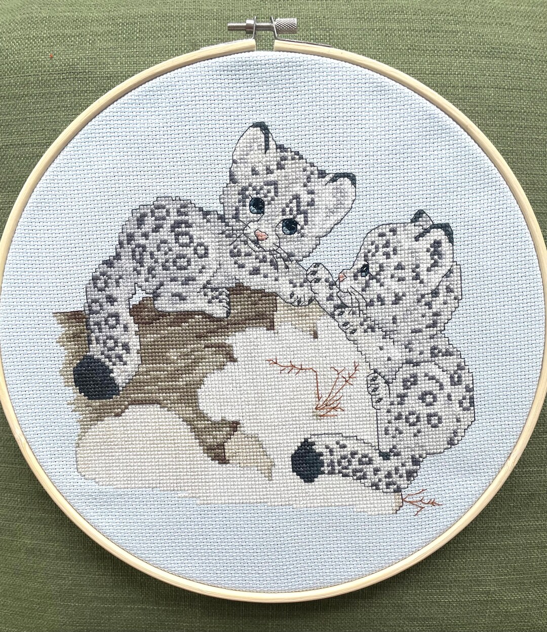 10 Snow Leopards Finished Cross Stitch - Etsy
