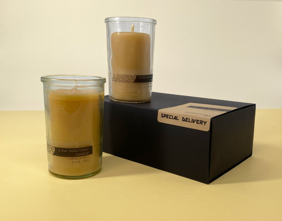 3 Day Sanctuary Candle Set | Cross Glass Jar | Prayer Candle ...