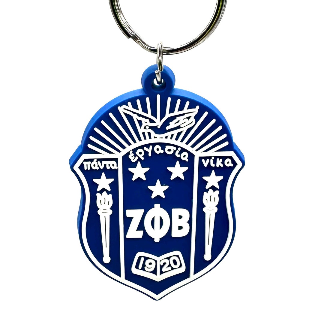 Zeta Phi Beta Rubber Keychain - Etsy